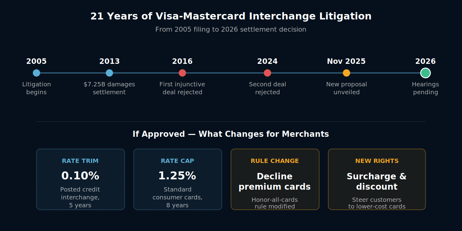 Visa-Mastercard 2026 Settlement: Status and Timeline